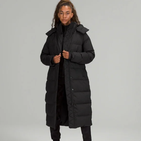 lululemon athletica | Jackets & Coats | Iso Black Wunder Puff Long ...